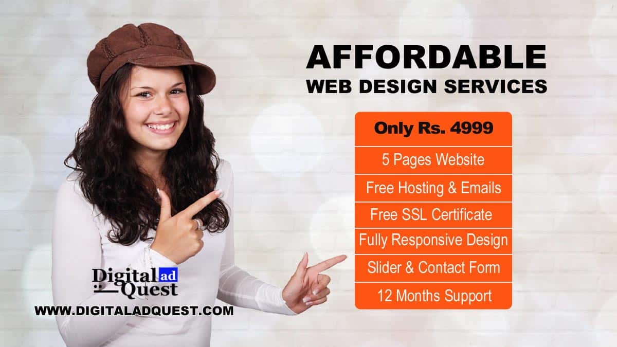 Cheap, Affordable Web Design Services In Delhi, India (Rs 4999)